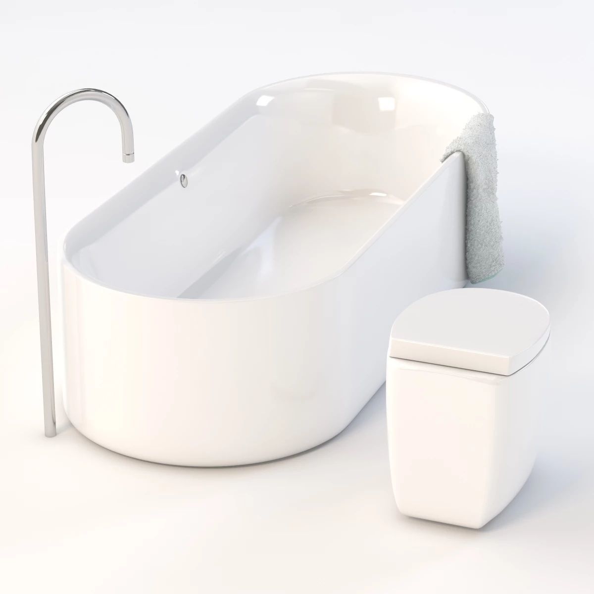 Modern Capsule Bath Tub 3D model | CGTrader
