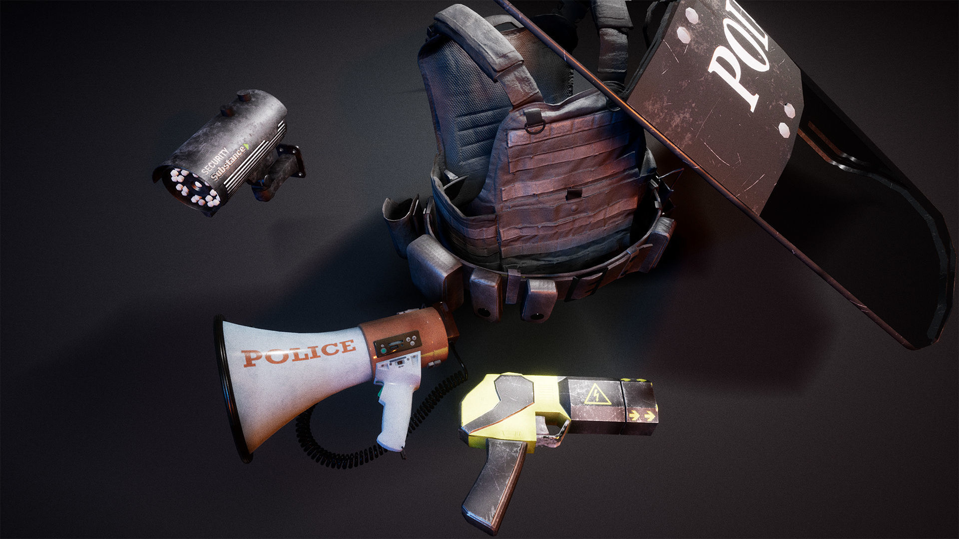 3D model Police Props 23 Assets VR / AR / low-poly | CGTrader