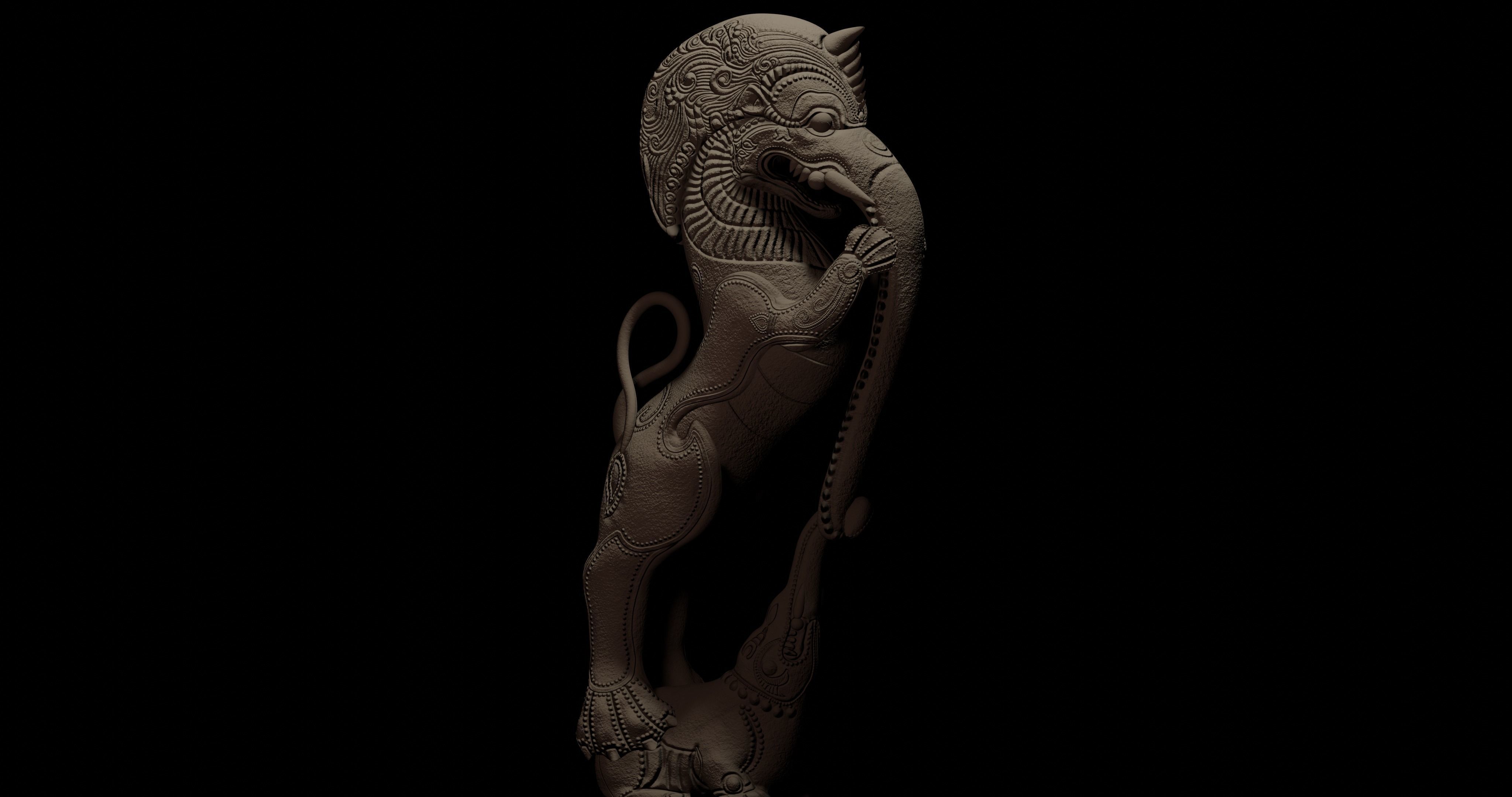 Sculpture - Yazhi free 3D model | CGTrader