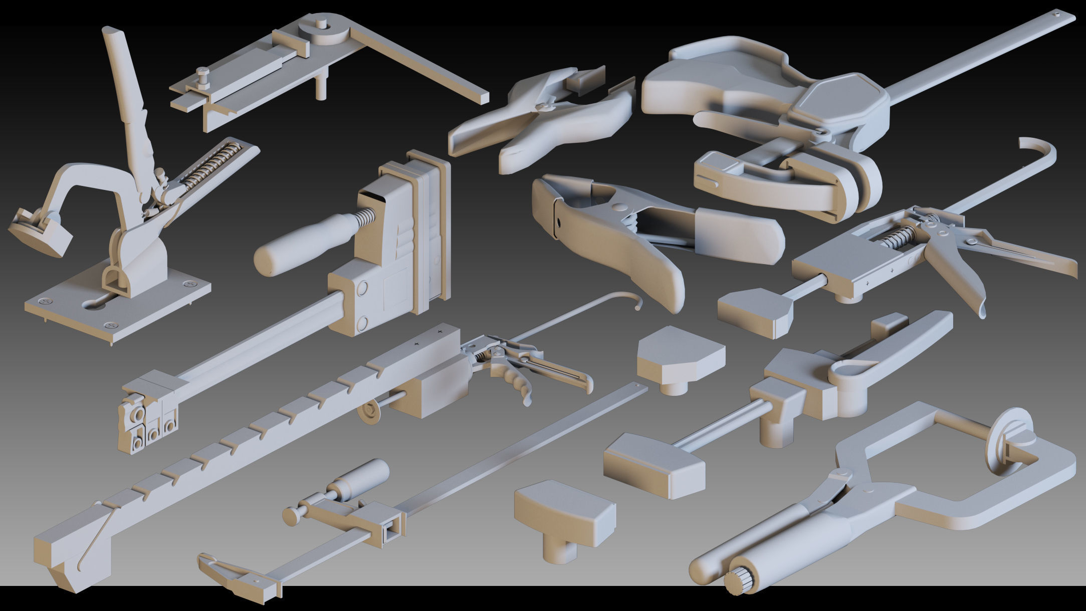 3D model 44 Industrial Tools- Kitbash- High detail 3d models VR / AR ...
