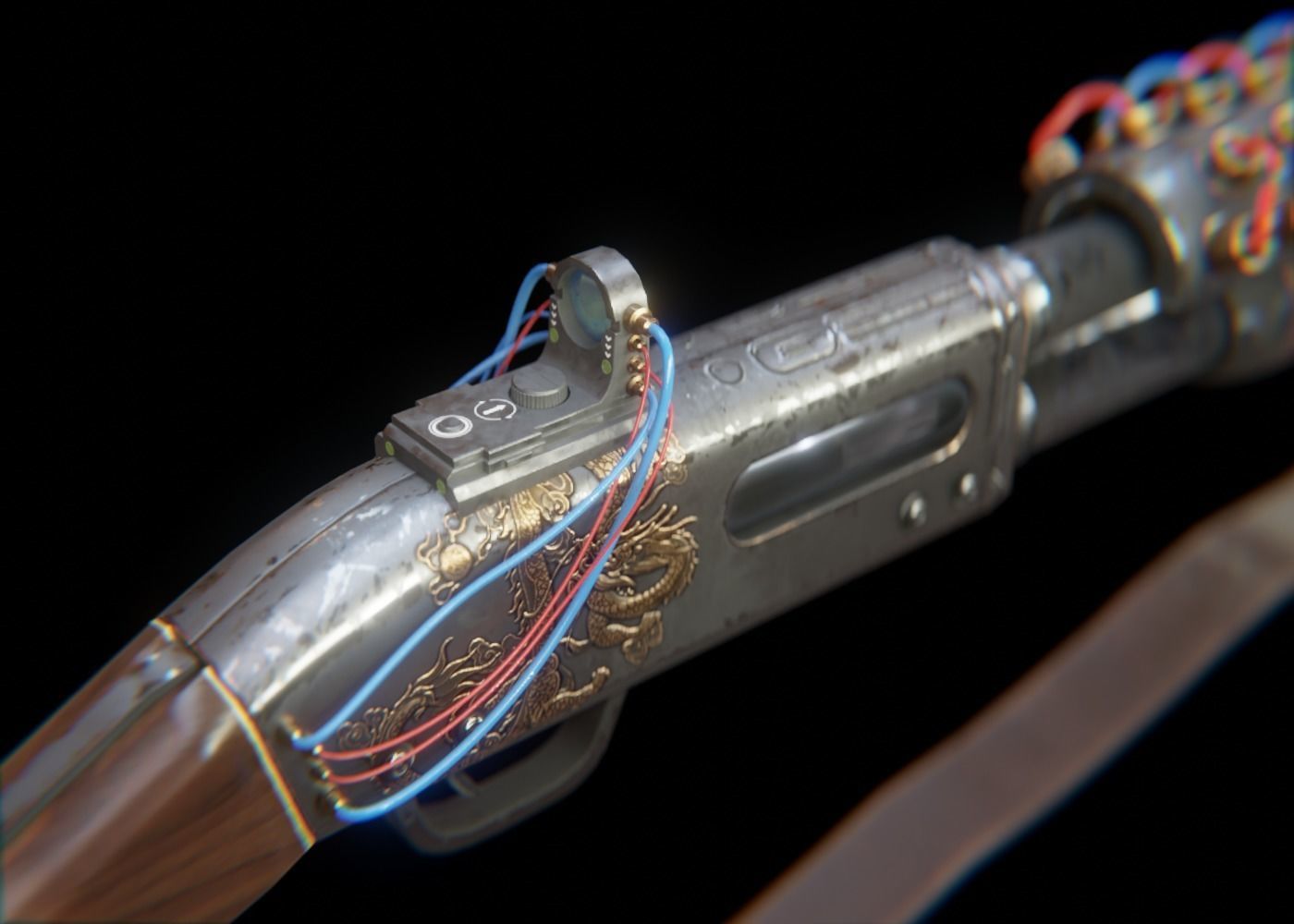 3D model Rail Shotgun VR / AR / low-poly | CGTrader