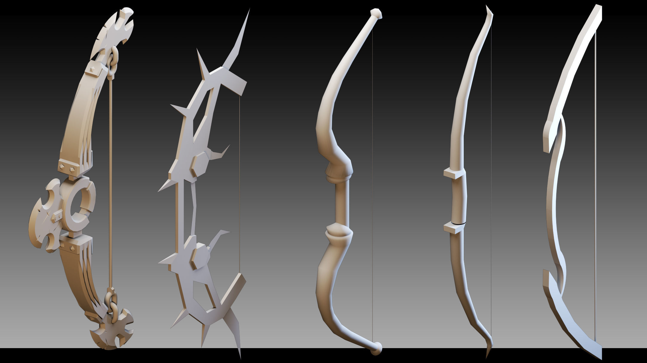 3D model 87 Bows and Arrows- Kitbash- High detail 3d models VR / AR ...
