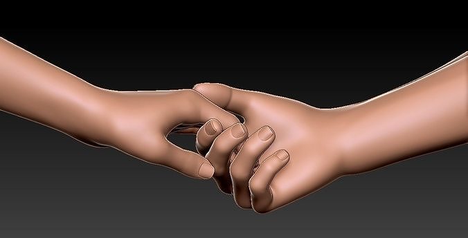 Holding hands couple 2 3D model 3D printable | CGTrader