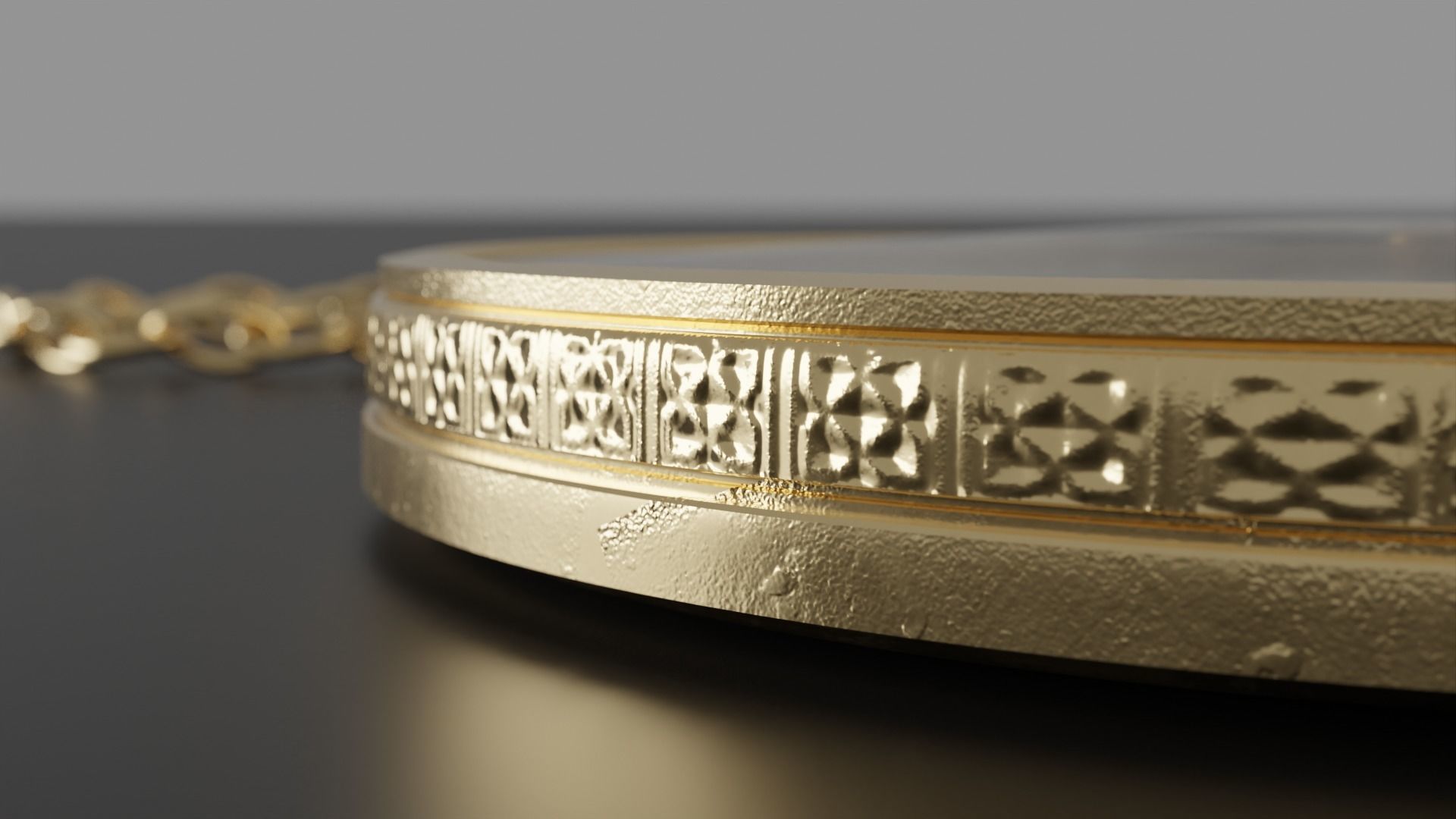 3D model Gravered Golden Compass VR / AR / low-poly | CGTrader