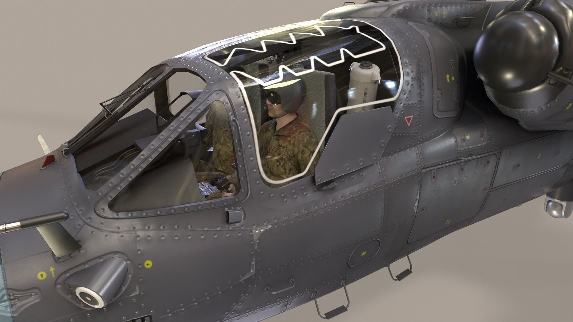 3D model Kamov Ka-52K Katran Complex Animation VR / AR / low-poly ...