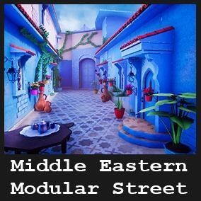 3D model Middle Eastern Street Modular Package 50 Assets VR / AR / low ...