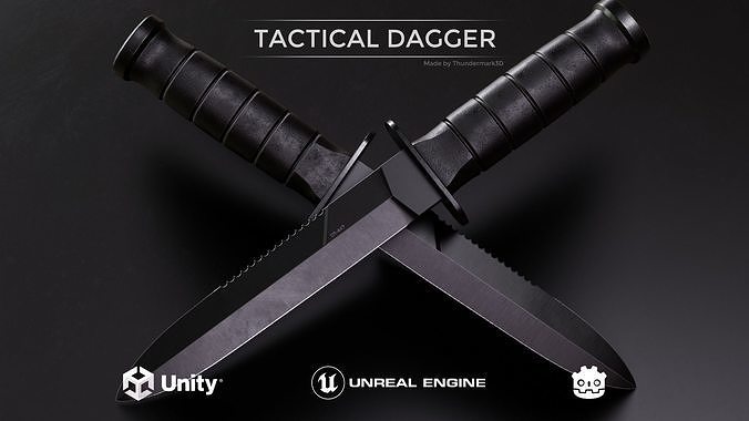 3D model Tactical Dagger Knife VR / AR / low-poly | CGTrader