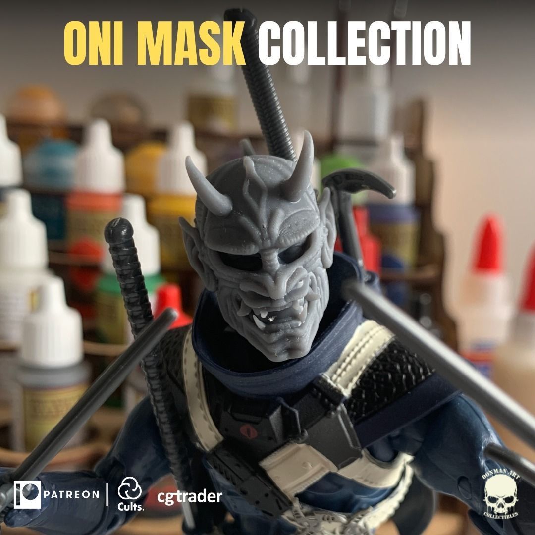 Oni Collection Head Collection for Action Figures 3D model 3D printable | CGTrader