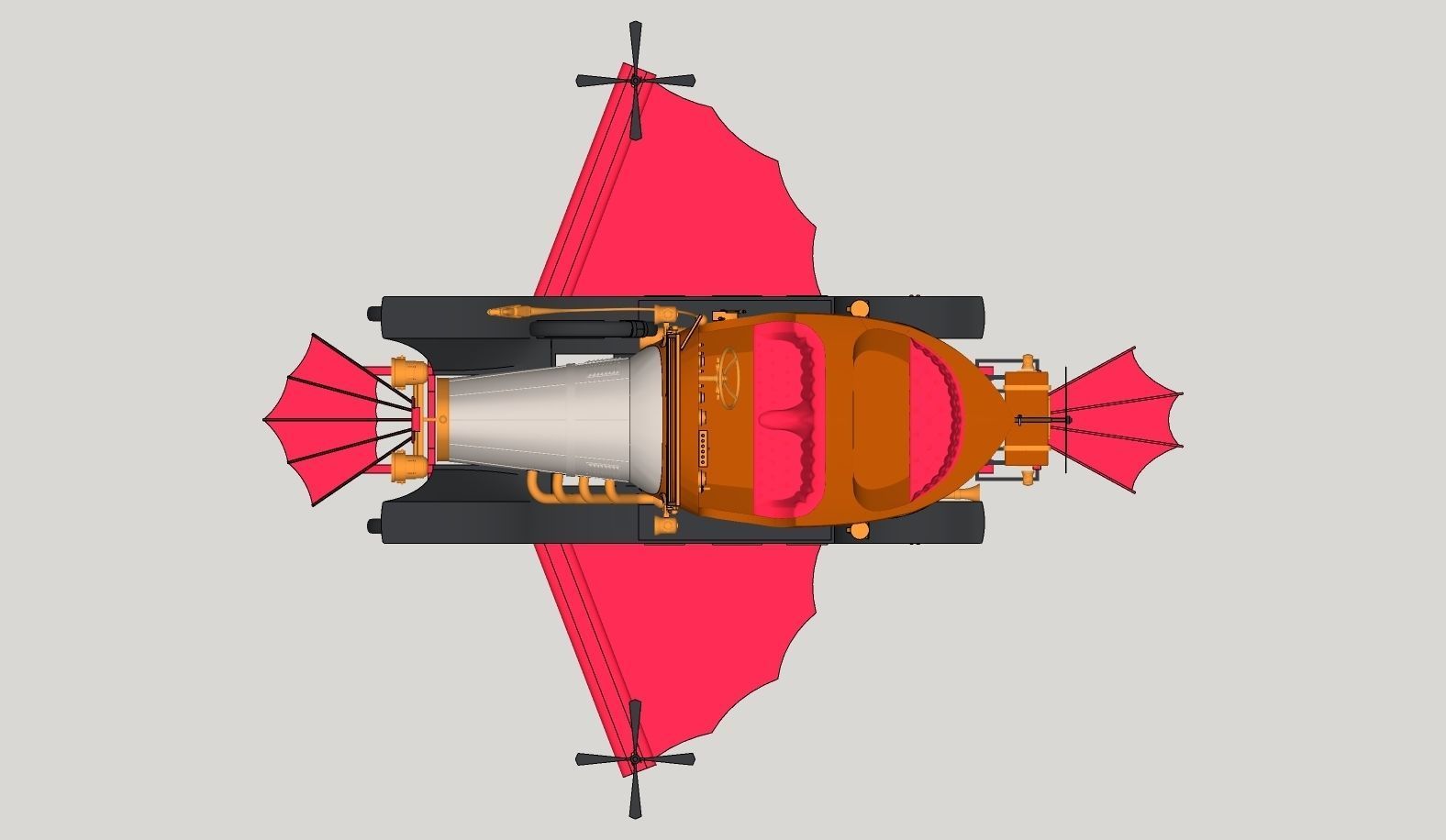 Chitty Chitty Bang Bang car PRINTABLE HIGH POLY 3D 3D model 3D ...