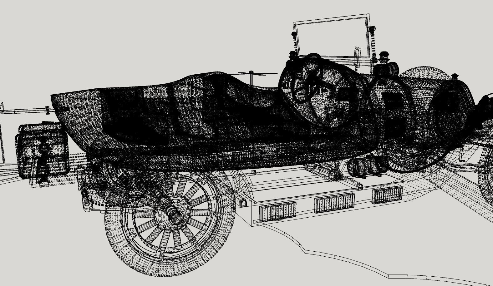 Chitty Chitty Bang Bang car PRINTABLE HIGH POLY 3D 3D model 3D ...