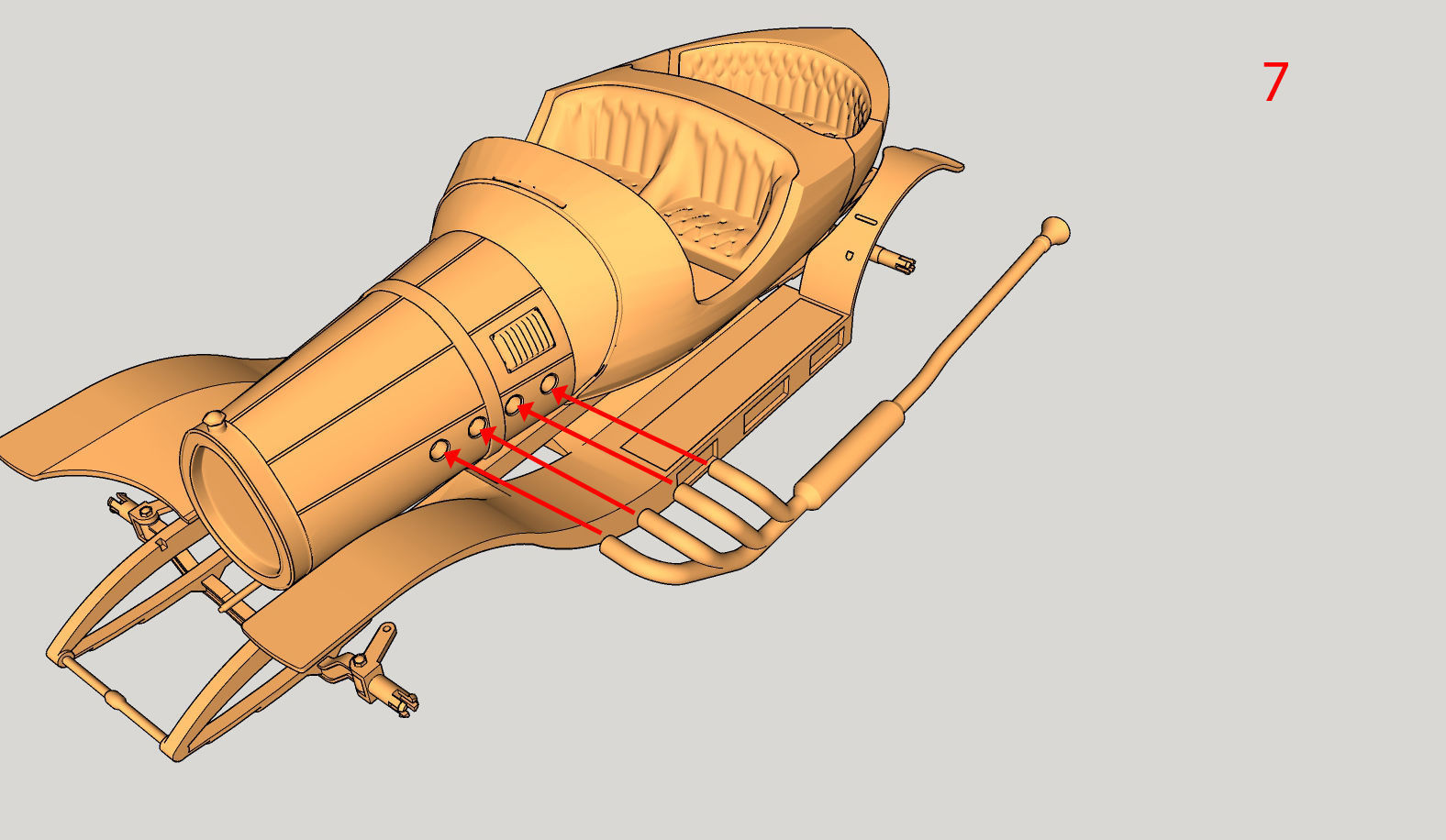 Chitty Chitty Bang Bang car PRINTABLE HIGH POLY 3D 3D model 3D ...