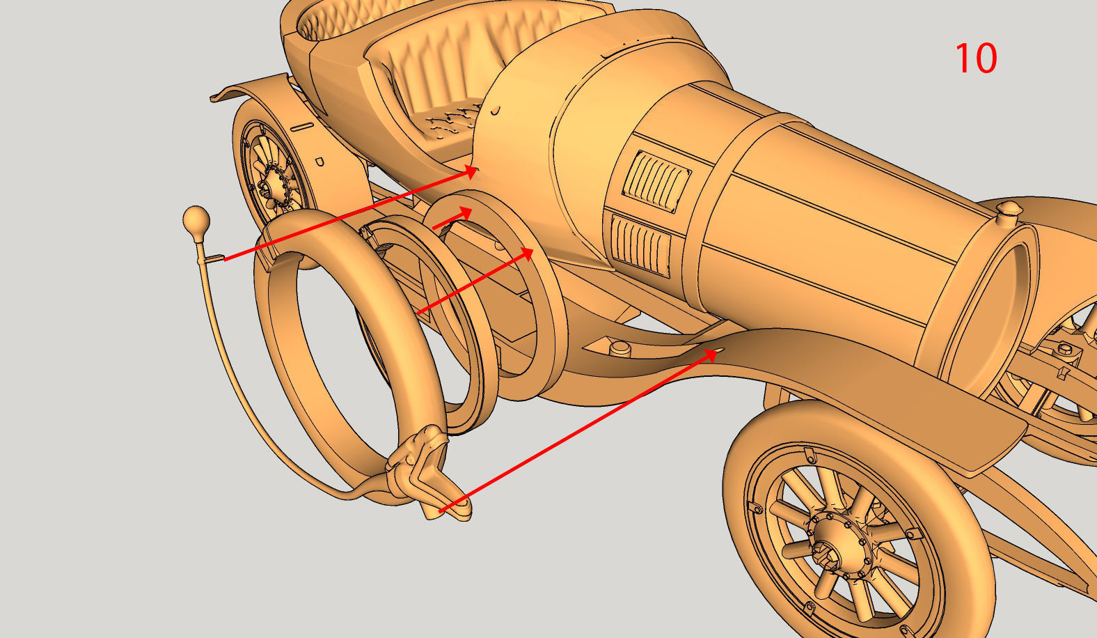 Chitty Chitty Bang Bang car PRINTABLE HIGH POLY 3D 3D model 3D ...