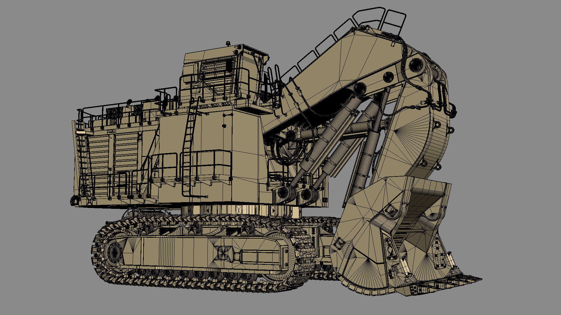 Mining Excavator Komatsu PC8000-6 Loading Shovel Rigged 3D model rigged ...