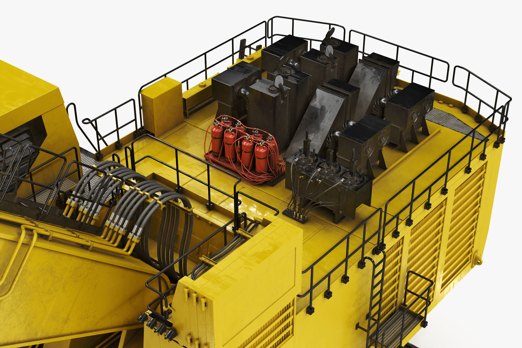 Mining Excavator Komatsu PC8000-6 Backhoe Rigged 3D model rigged | CGTrader