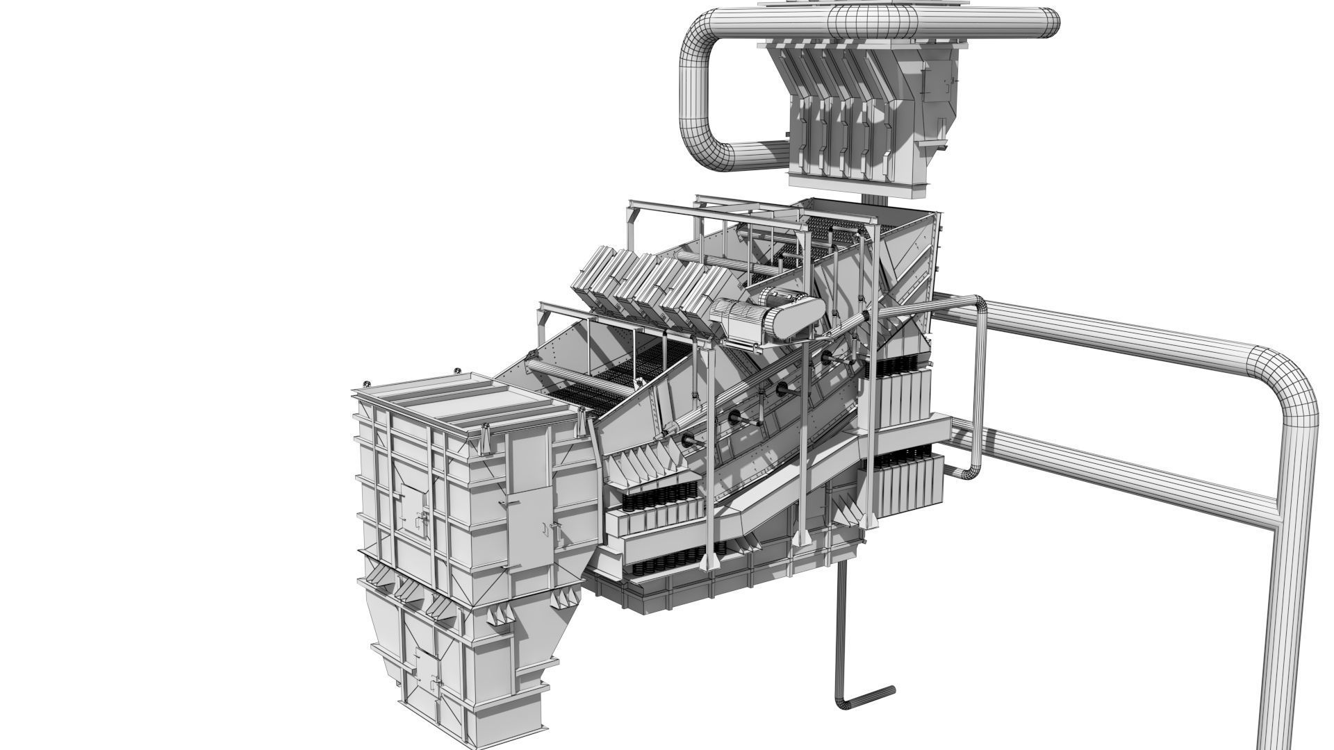 zaranda sludge dewatering machine 3D model | CGTrader