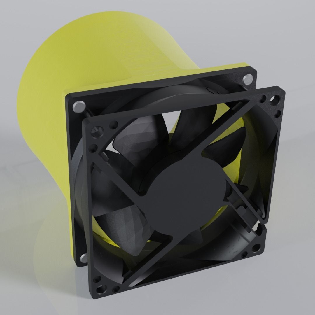 Fan Duct 80mm 3D model 3D printable | CGTrader