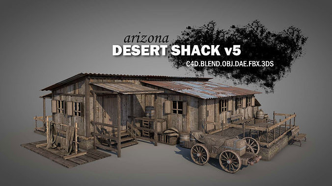 Arizona Desert Shack v5 3D model | CGTrader