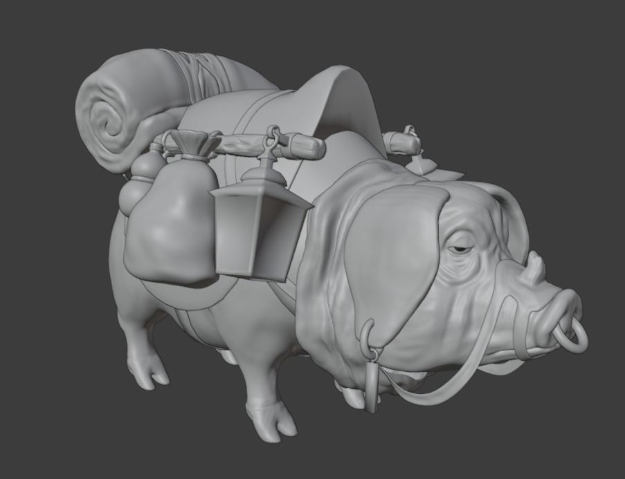 Fantasy Pig Mount free VR / AR / low-poly 3D model | CGTrader