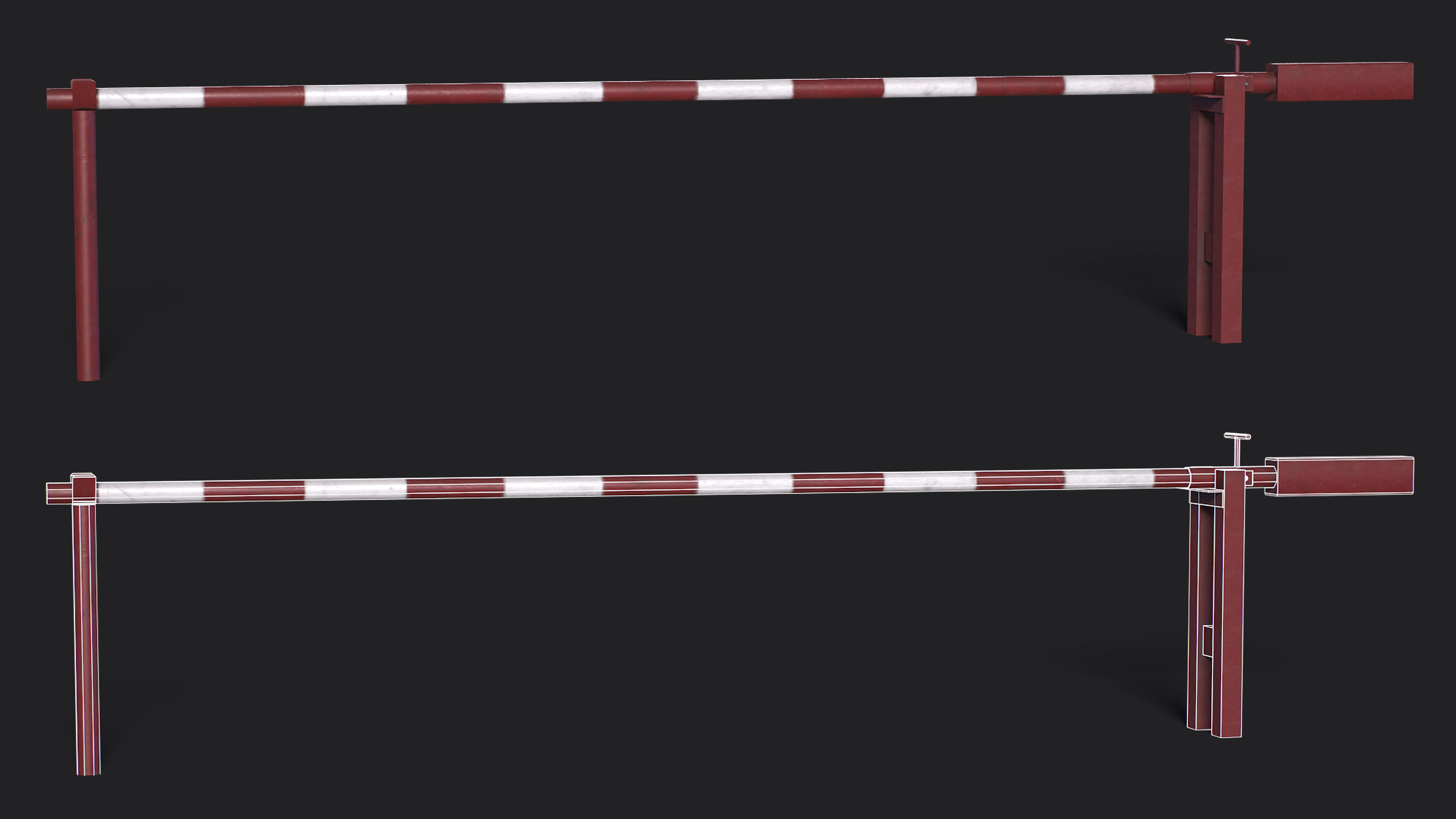 3D model Set of 5 Checkpoint Barriers VR / AR / low-poly | CGTrader