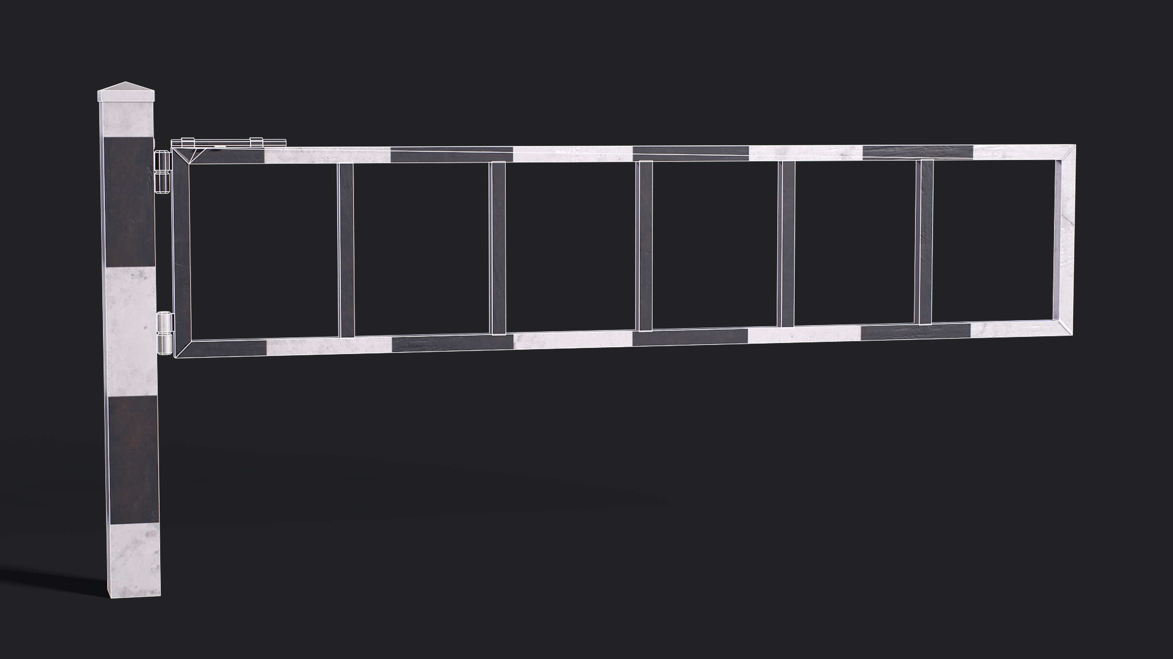 3D model Set of 5 Checkpoint Barriers VR / AR / low-poly | CGTrader