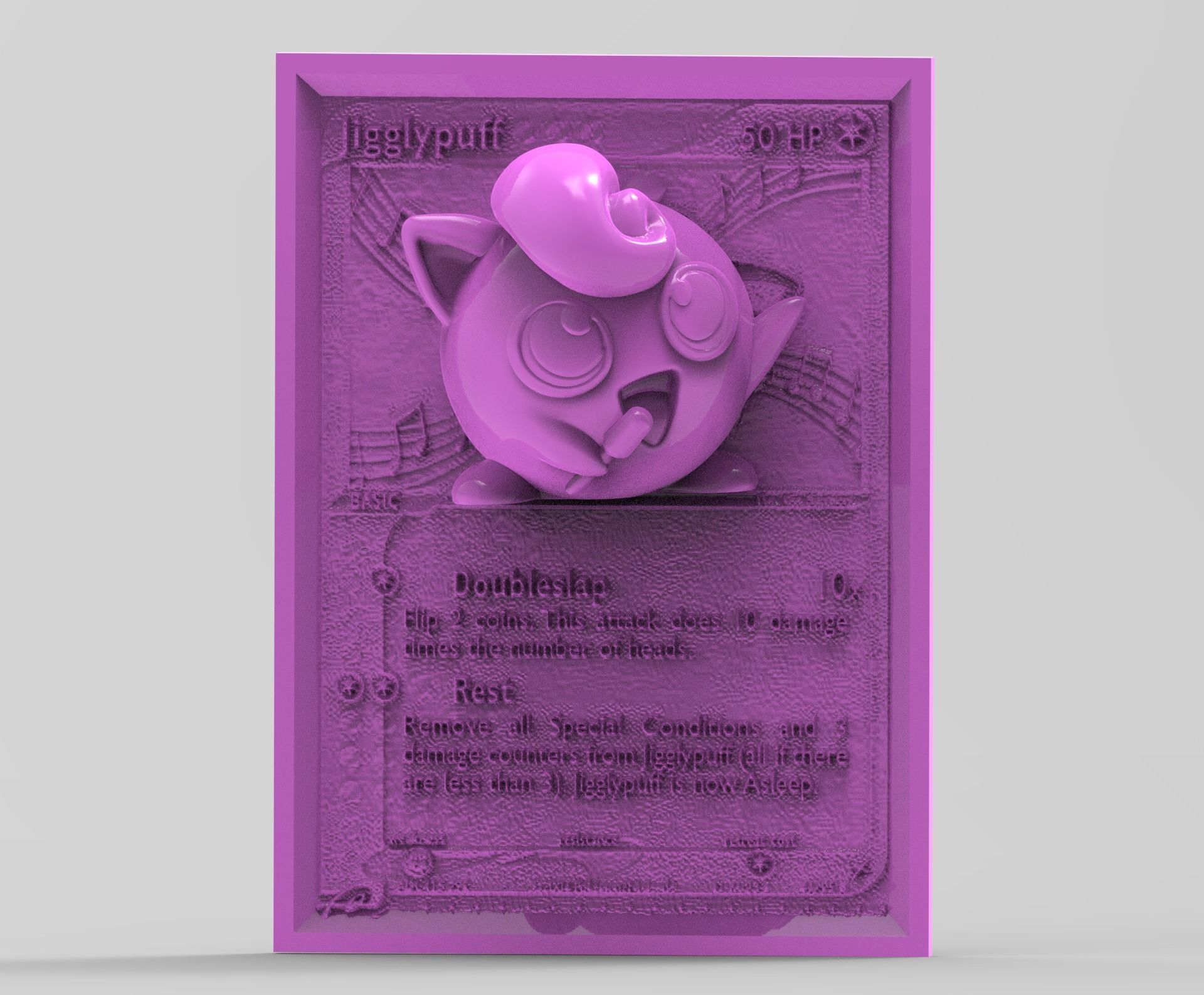 Jigglypuff 3D 4D Card Custom Pokemon card 3D model 3D printable | CGTrader