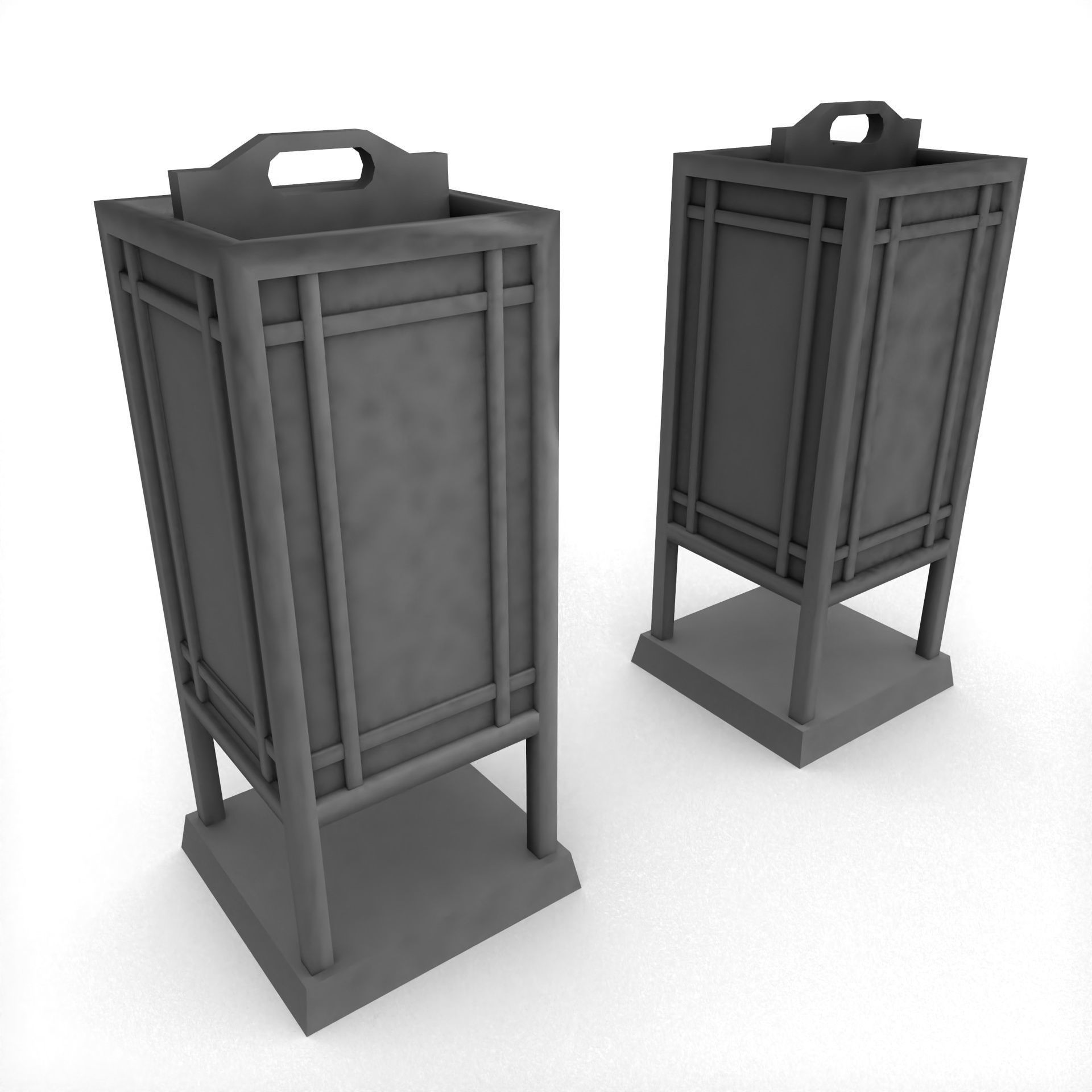 3D model Japanese Traditional Andon Lamp VR / AR / low-poly | CGTrader