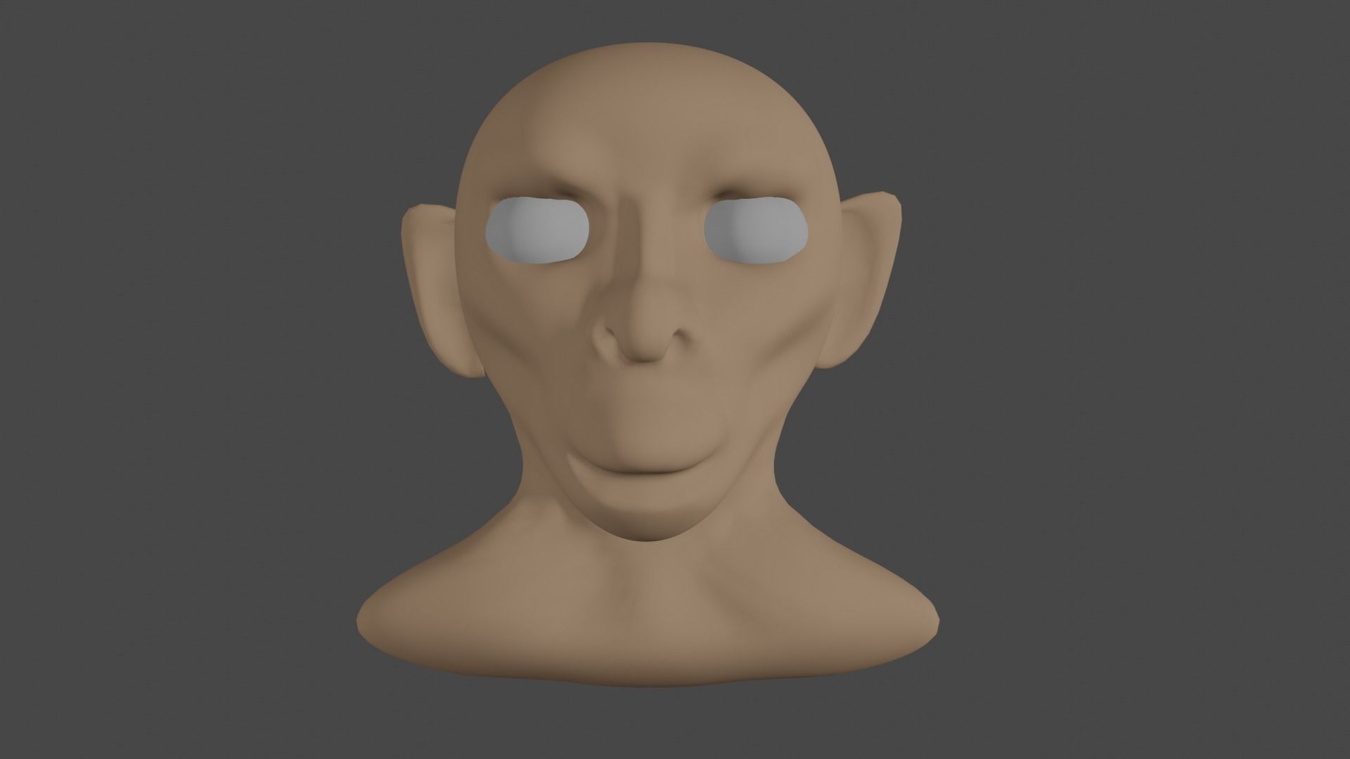 human with monkey mouth head 3D model | CGTrader