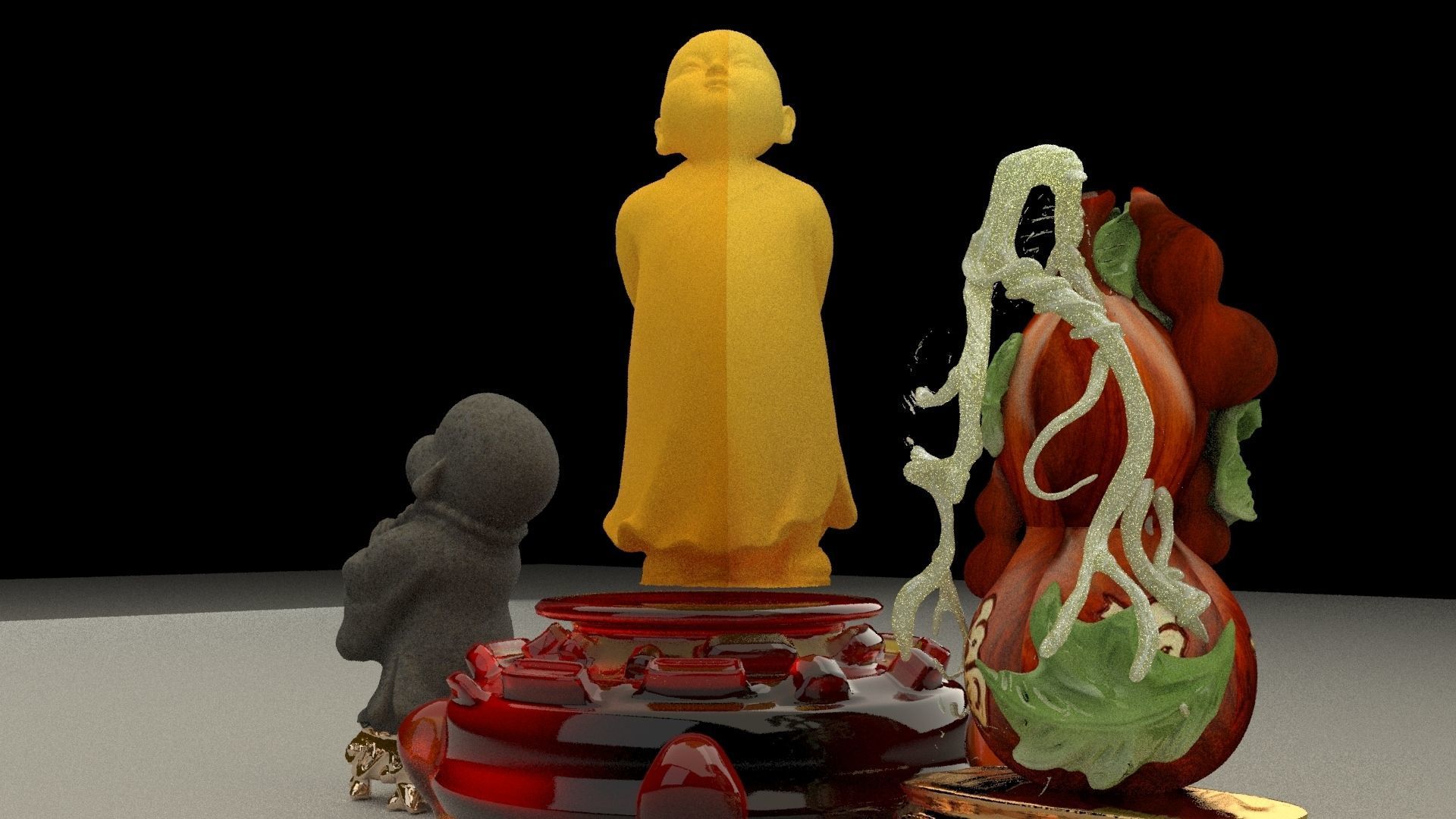 Chinese monk kids 3D model | CGTrader