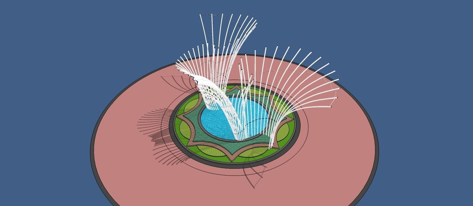 Round About steel pipe Artwork Sketchup dan 3d autocad 3D model | CGTrader