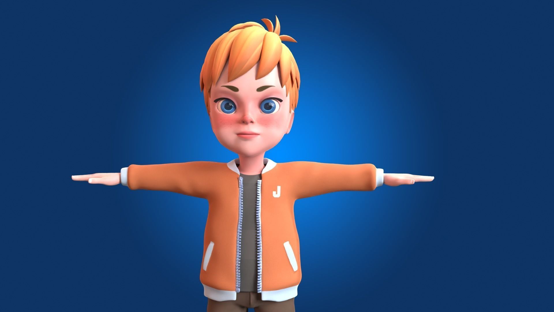 3D model cartoon Boy Rigged 3D model VR / AR / low-poly | CGTrader