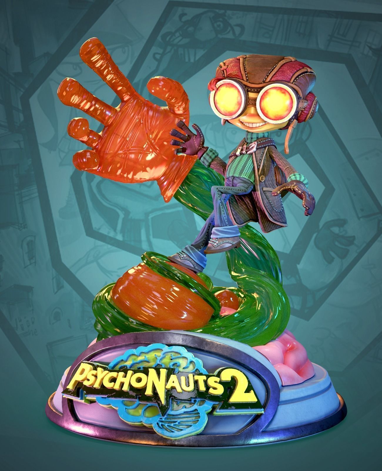 Razputin Aquato - Psychonauts 2 fan art 3d print figurine 3D model 3D printable | CGTrader