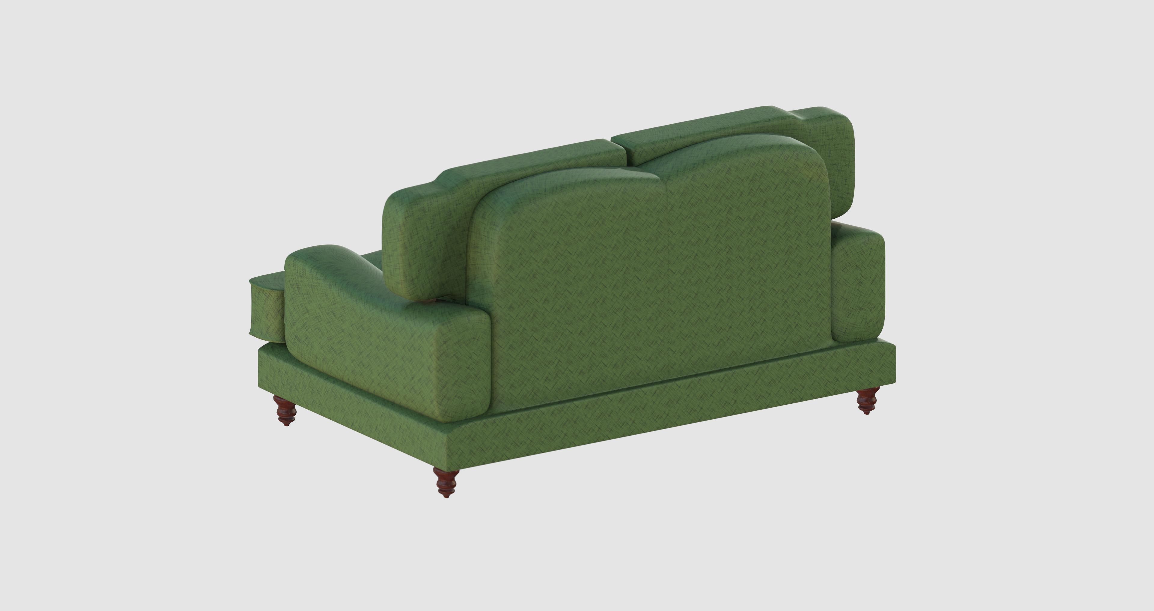 Green modern basic sofa 3D model | CGTrader