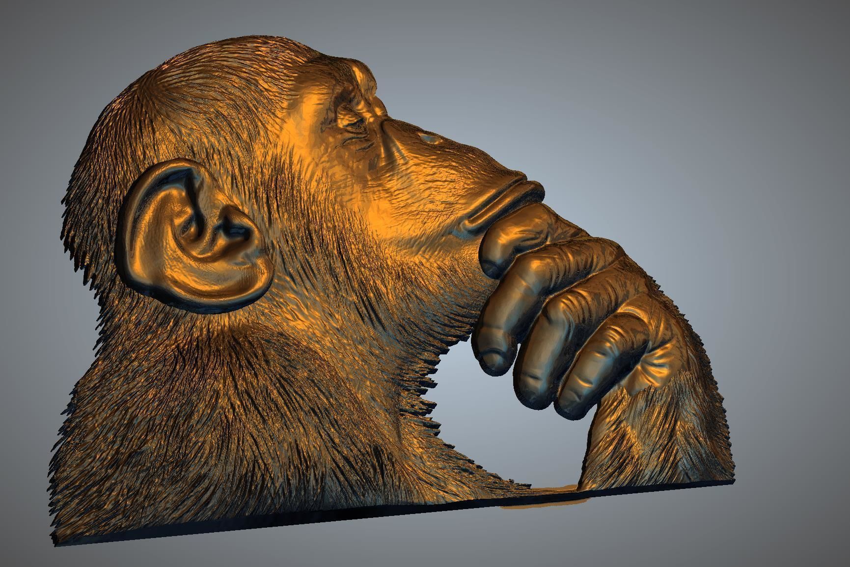 CHIMPANJI ANIMAL 3D model 3D printable | CGTrader