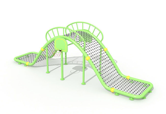 Children outdoor playground wave climbing net 3D model | CGTrader