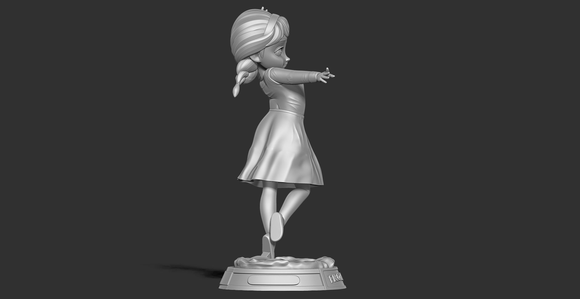 Young Elsa 3D model 3D printable | CGTrader