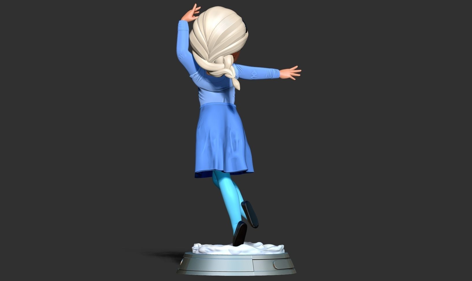 Young Elsa 3D model 3D printable | CGTrader