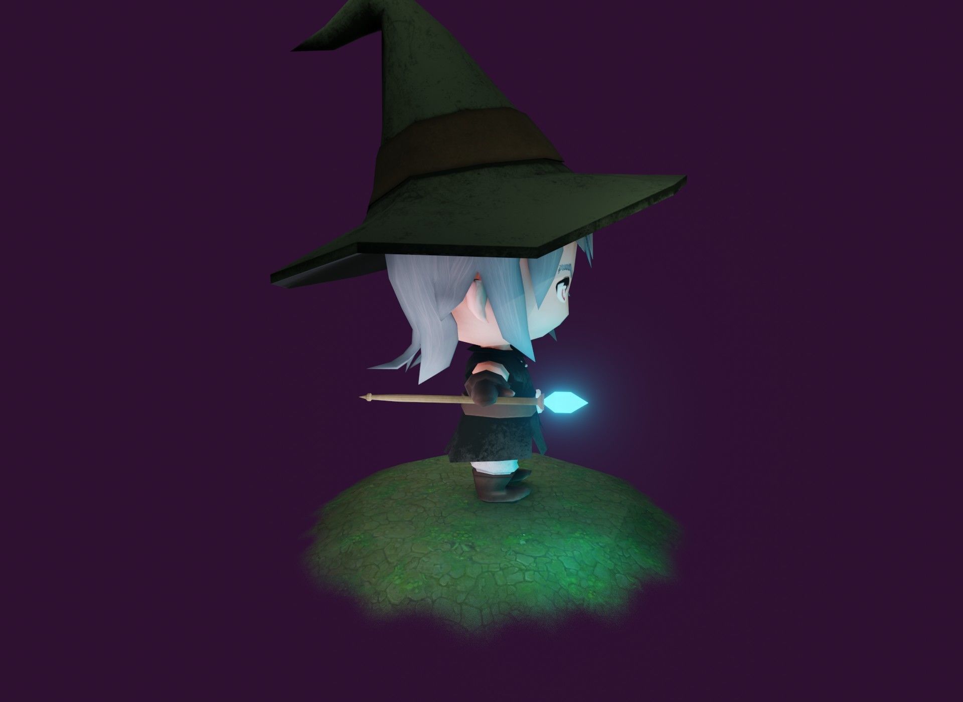 3D model Mage Chibi 3D Model VR / AR / low-poly | CGTrader