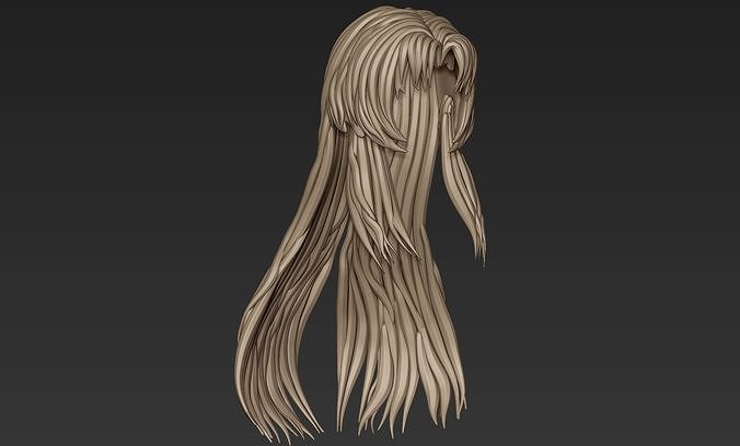 3d Printable Stylized Hair 5 3D model | CGTrader