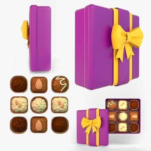 Chocolate Box 3D model | CGTrader