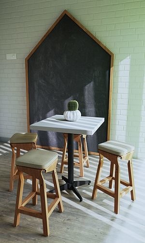 Bar stool 3D model | CGTrader