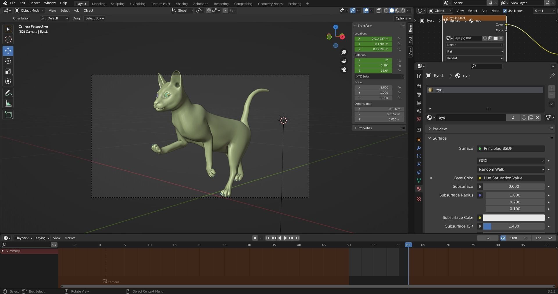 3D model Calico Cat Rigged and Animated V4 in Blender VR / AR / low-poly | CGTrader