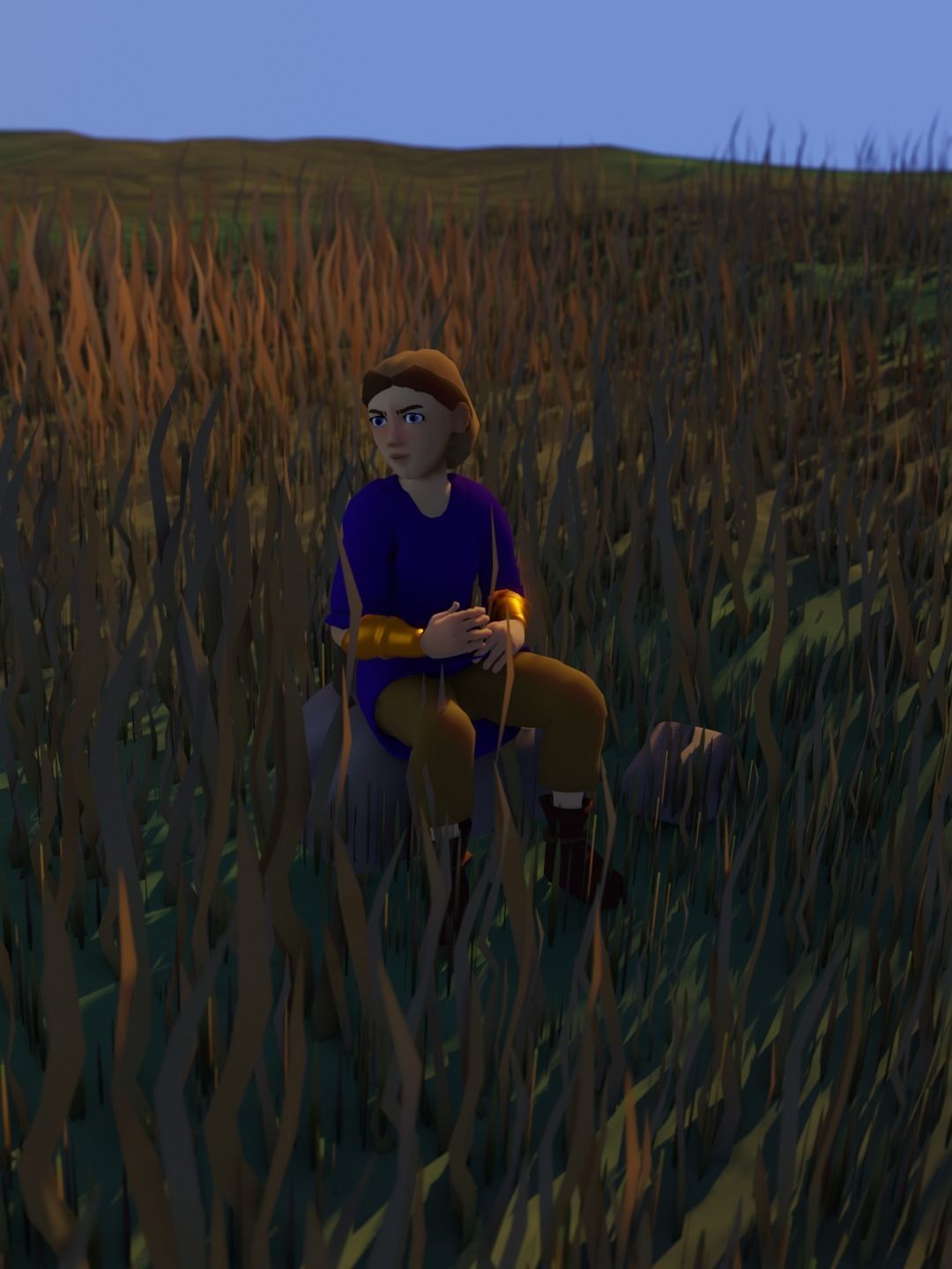 3D model Template Fantasy Adventure Girl VR / AR / low-poly | CGTrader