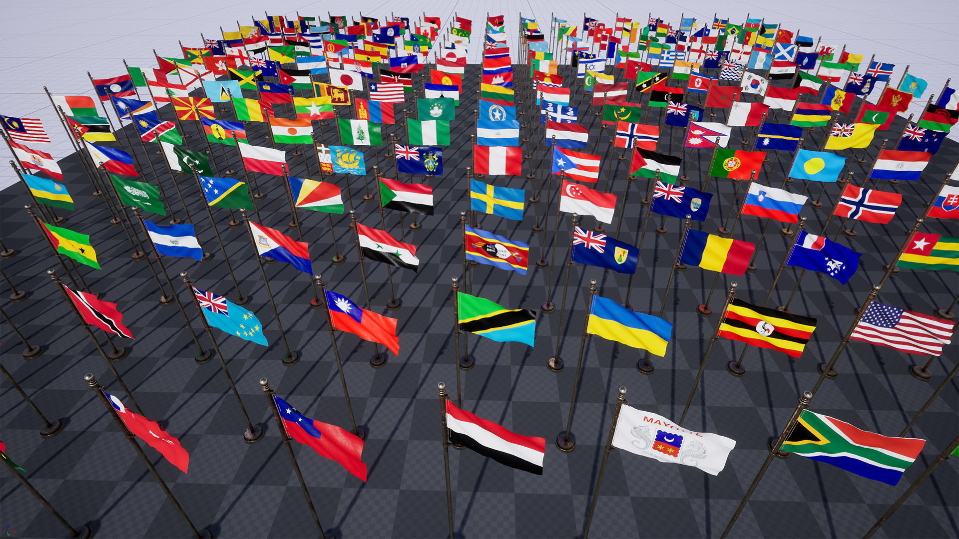 3D model Flags Package 250 Flags VR / AR / low-poly | CGTrader