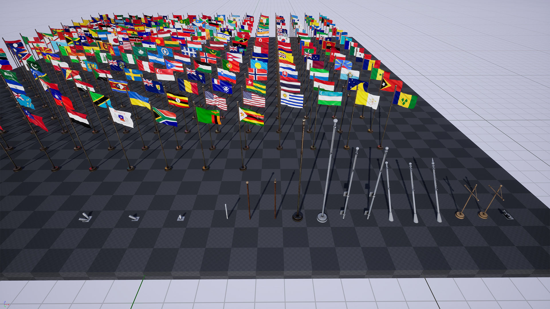 3D model Flags Package 250 Flags VR / AR / low-poly | CGTrader