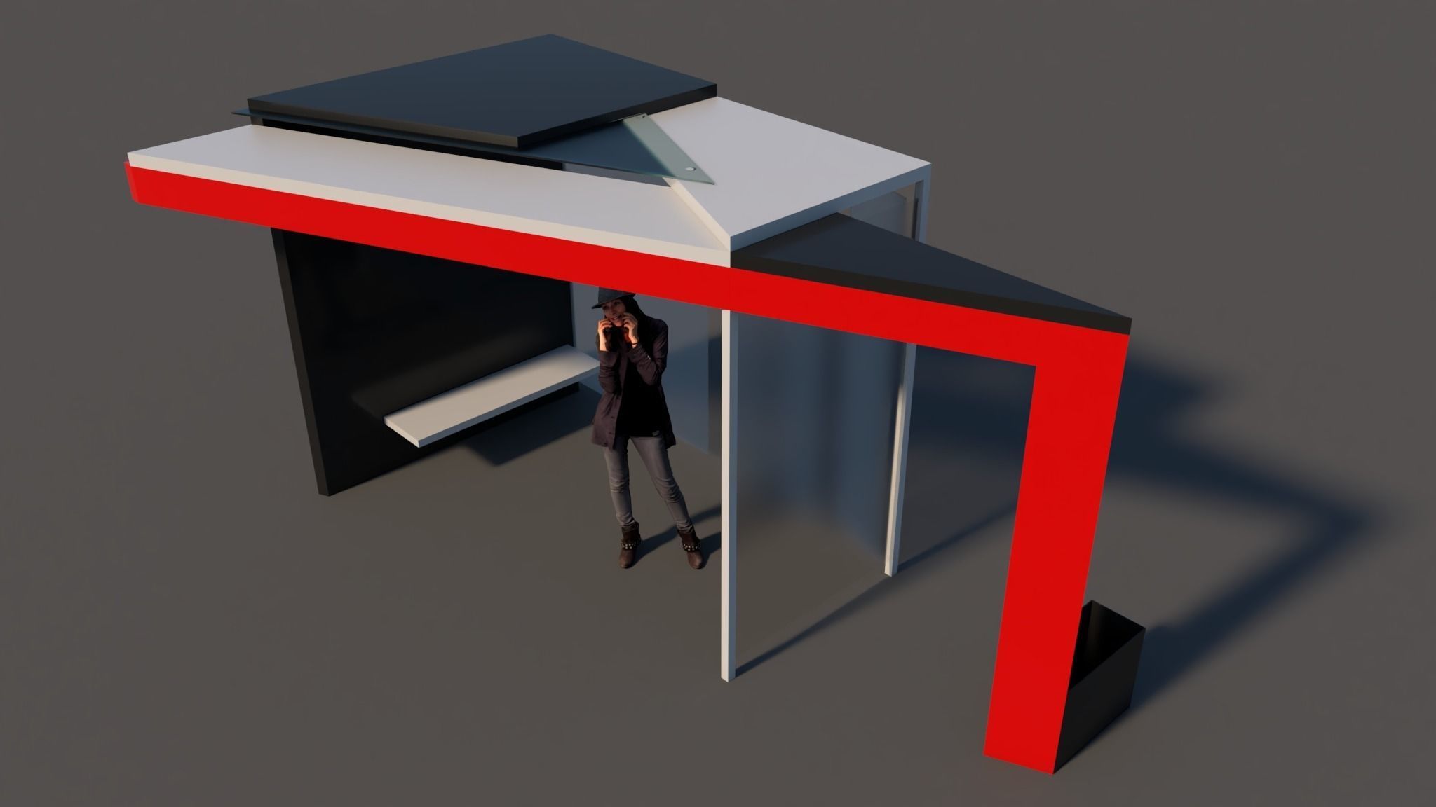 3D model Bus Stop VR / AR / low-poly | CGTrader