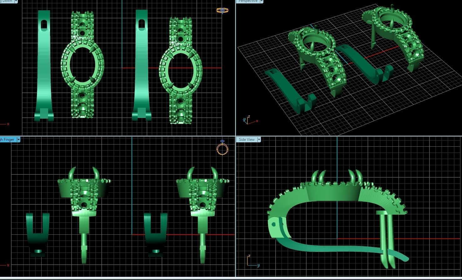 earrings Le Vian oval cut 765 3D model 3D printable | CGTrader