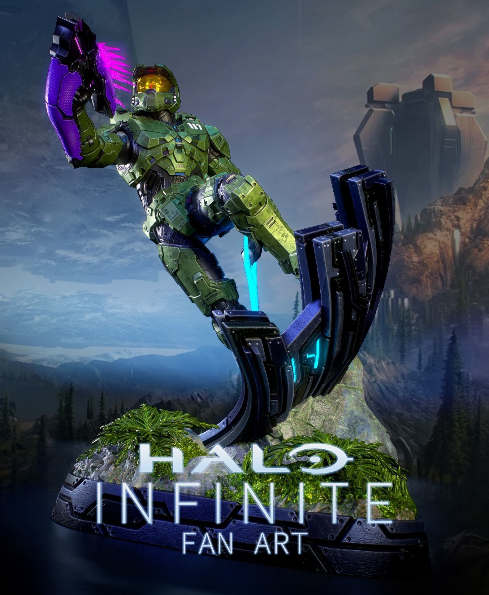 Halo Infinite Fanart - Master Chief 3d print figurine 3D model 3D ...