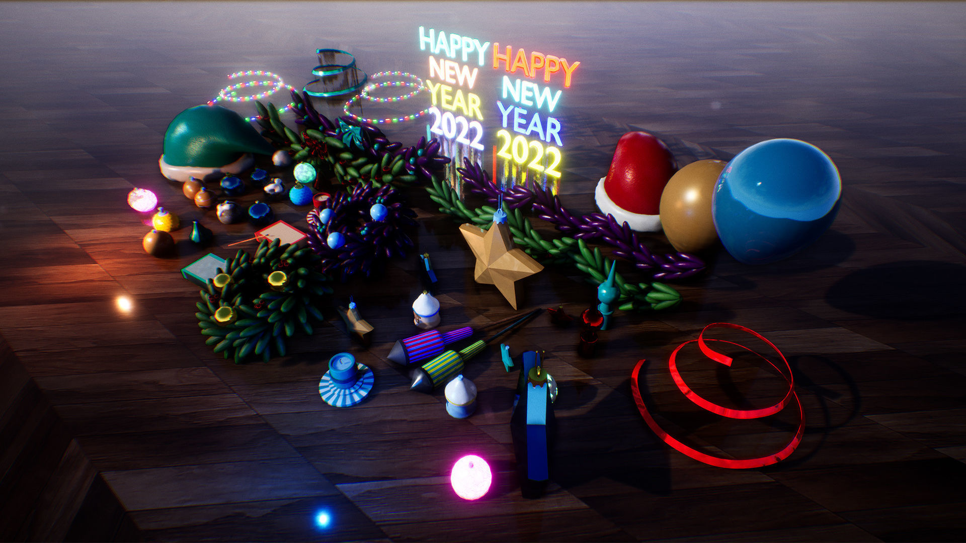 3D model Christmas Decorations 25 Variations VR / AR / low-poly | CGTrader