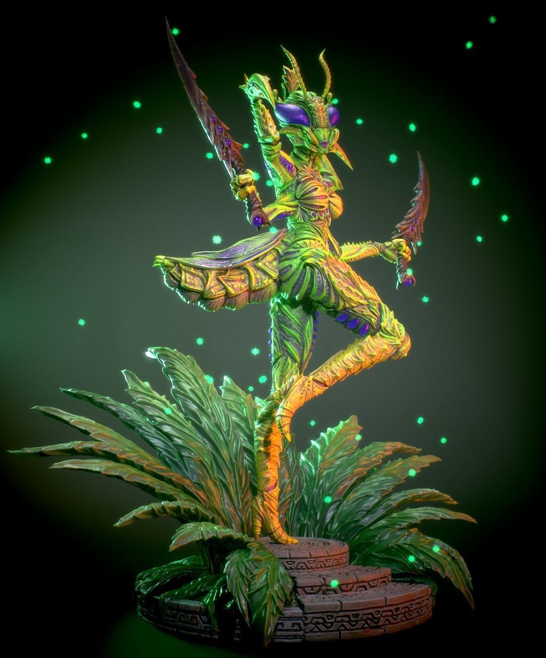 Mantis insectoid blade dancer 3d print figurine 3D model 3D printable ...