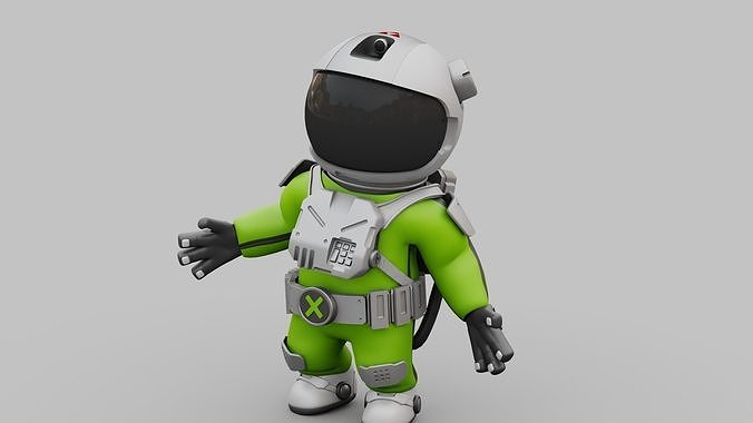 CARTOON ASTRONAUT RIGGED 3D model rigged | CGTrader